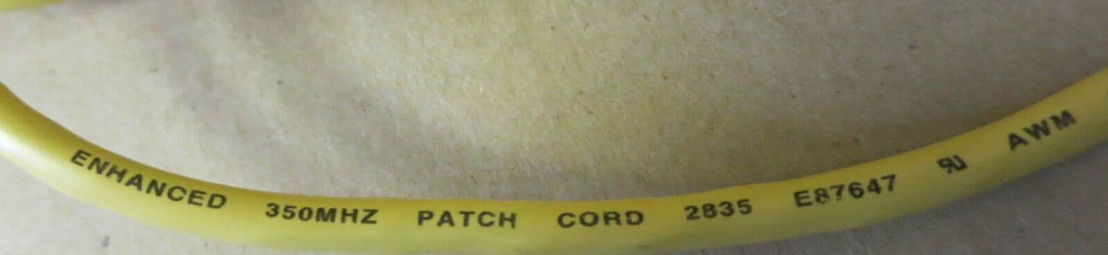 3 x AWM Enhanced Cat5e 350MHZ Yellow 5m Patch Cord RJ45 - 2835 E87647