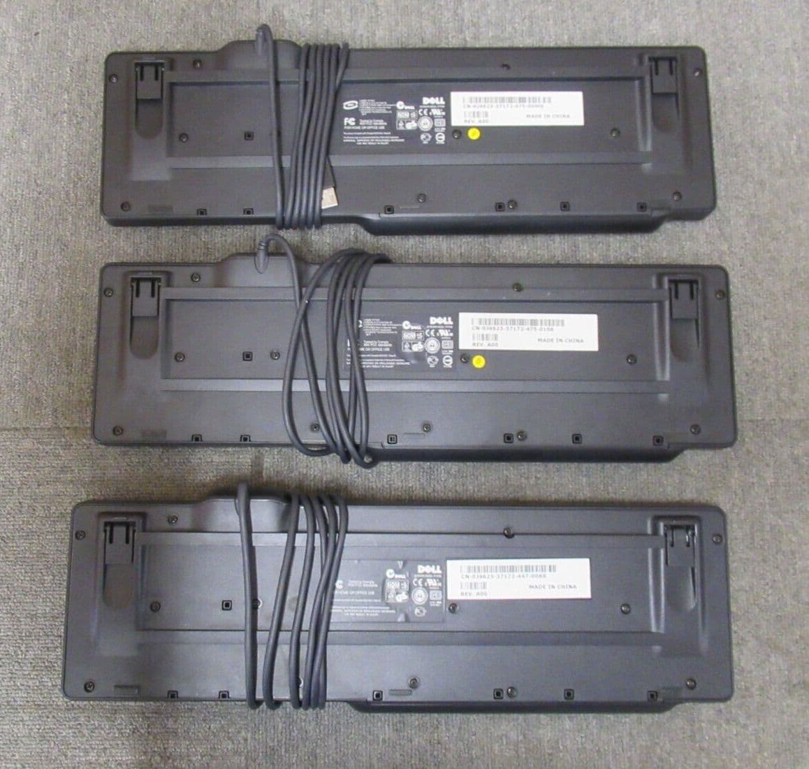 3 x Dell RT7D50 J4623 0J4623 USB Wired Black 104-key UK QWERTY Standard ...