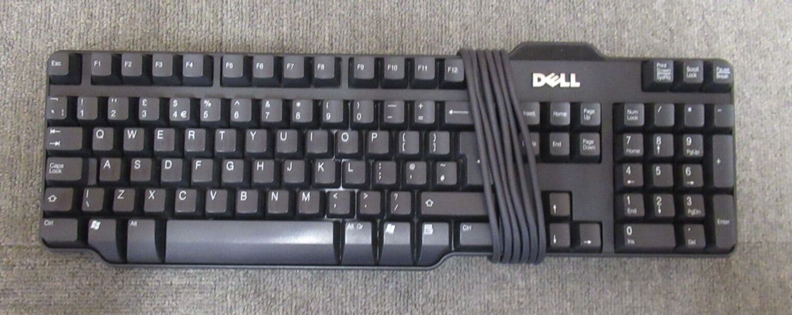 3 x Dell RT7D50 J4623 0J4623 USB Wired Black 104-key UK QWERTY Standard ...