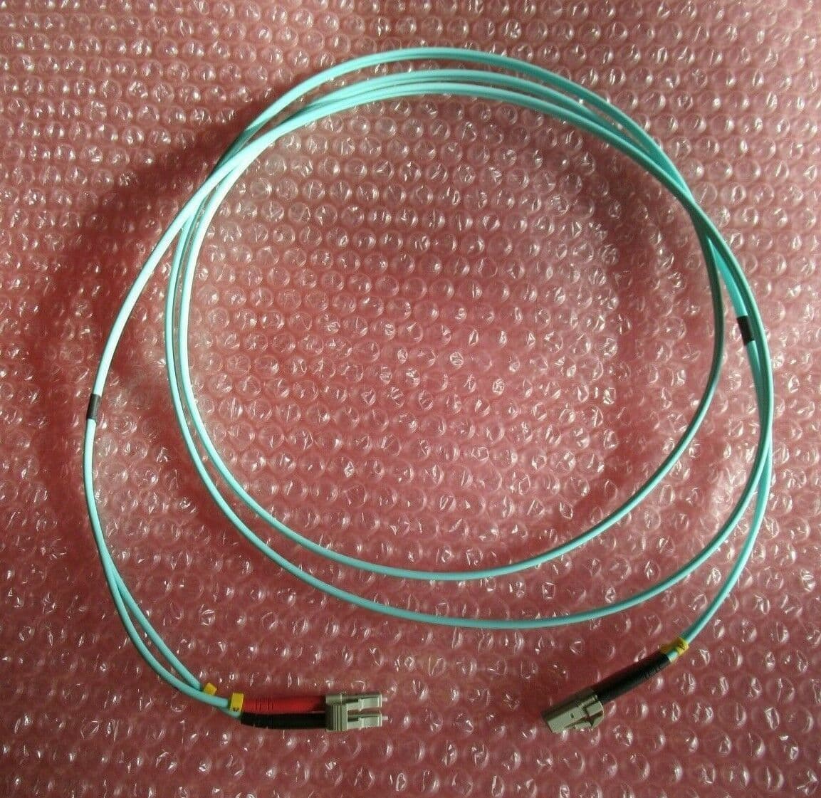 3 x Fiber Optic 2M Aqua LC To LC Patch Cable Multimode OM4 Duplex 50 ...