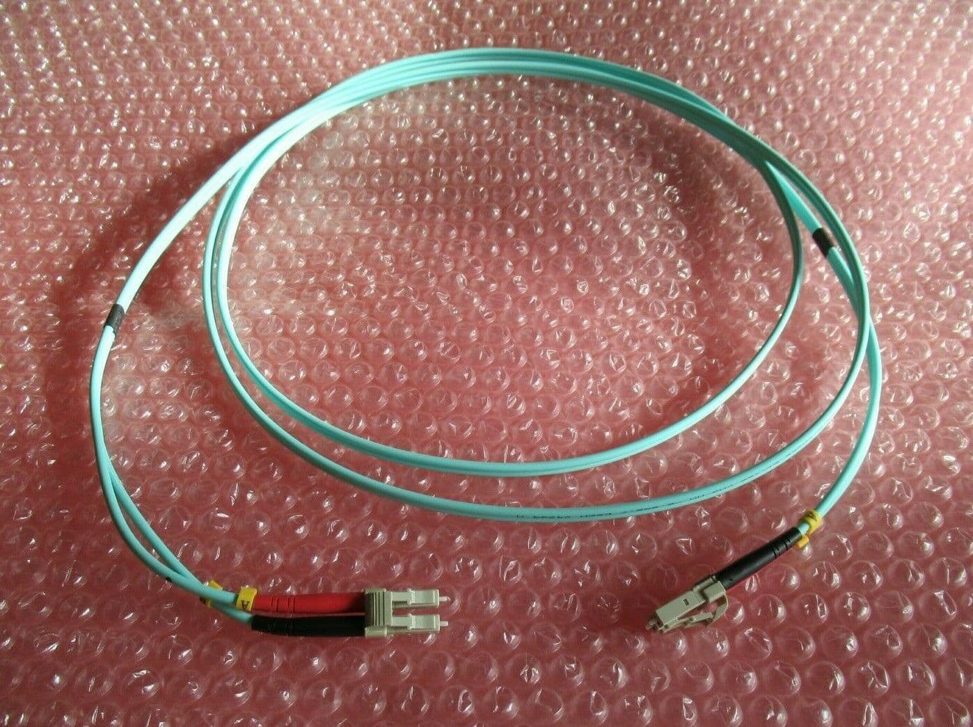 3 x Fiber Optic 2M Aqua LC To LC Patch Cable Multimode OM4 Duplex 50 ...