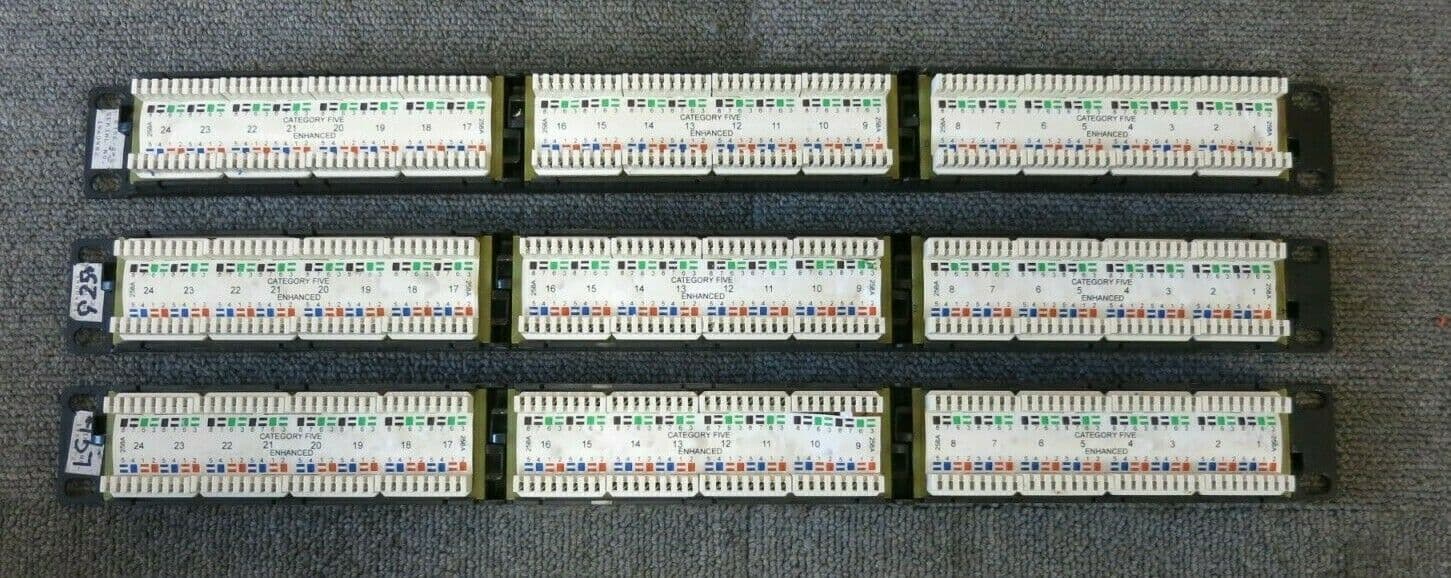 3 x Liberty Rack Mountable 24 Port 19" 1U Cat5e Ethernet RJ45 Patch ...