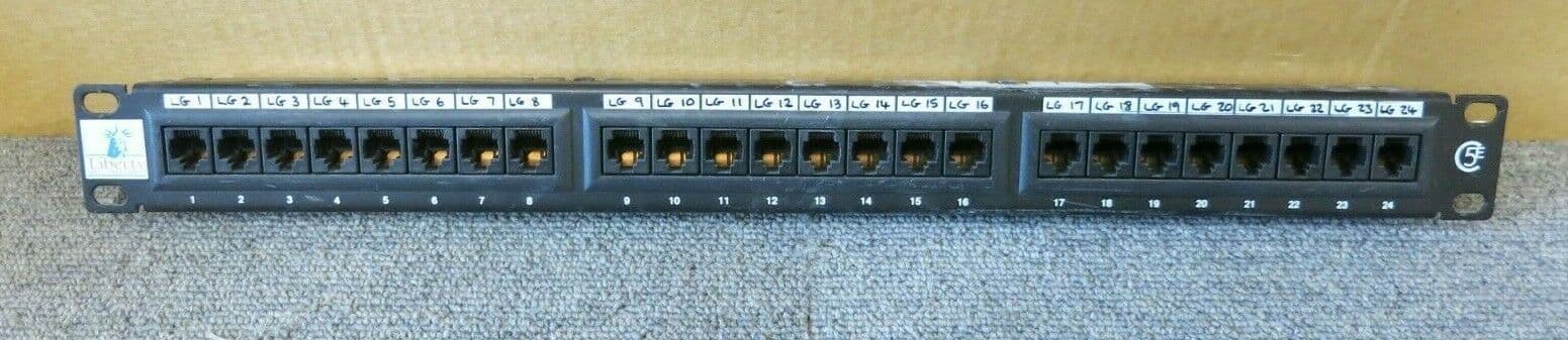 3 x Liberty Rack Mountable 24 Port 19" 1U Cat5e Ethernet RJ45 Patch ...