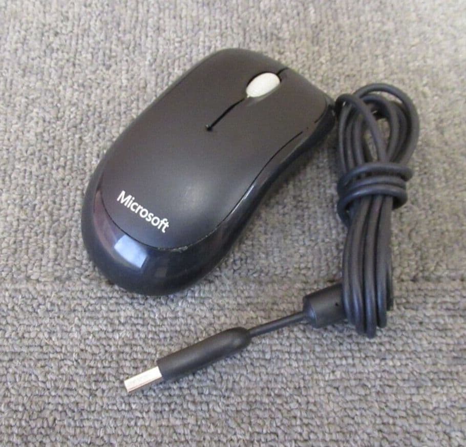 3 x Microsoft MSK-1113 X821908-002 Black USB Wired 3-Button Basic ...