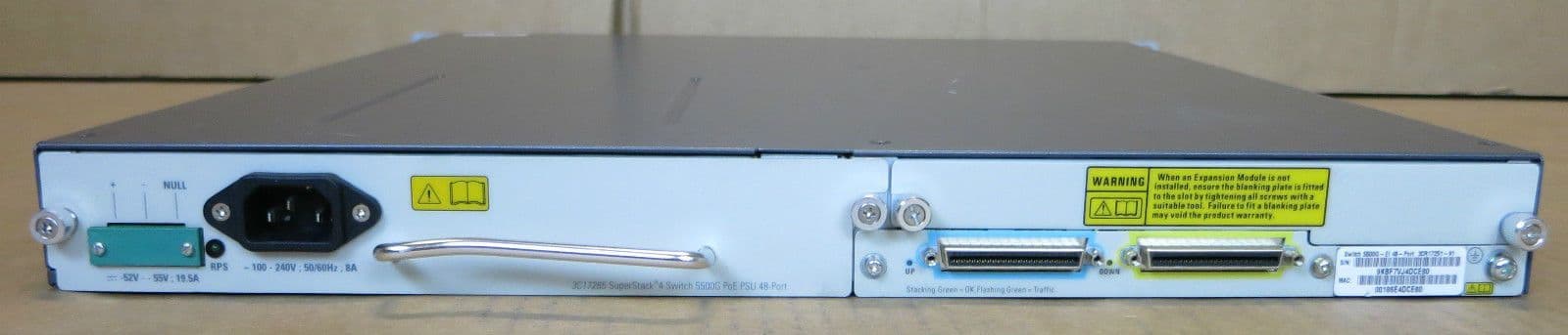 3COM 3CR17255-91 Superstack 4 Switch 5500G-EI-48 Port 48-port Gigabit ...