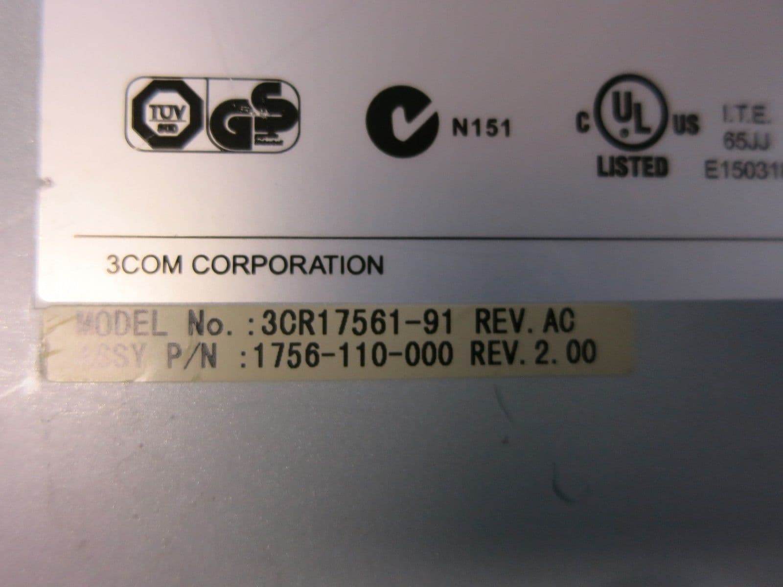 3COM SuperStack 3 26-Port Network Switch 4500 3CR17561-91 1756-110-00