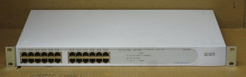 3COM SuperStack 3 4400 SE 24-Port 10/100 Network Switch 2x SuperStack 3 ...