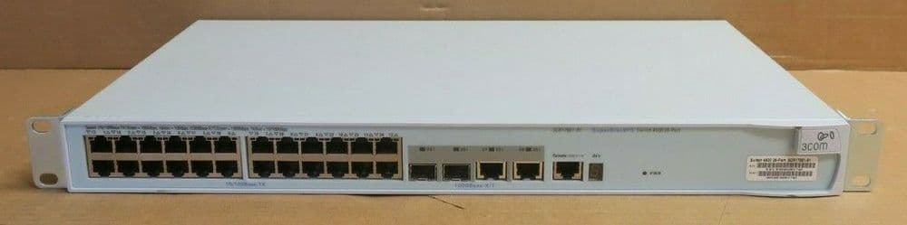 3COM SuperStack 3 4500 26-Port Network Switch 24x 10/100 2x Gigabit ...