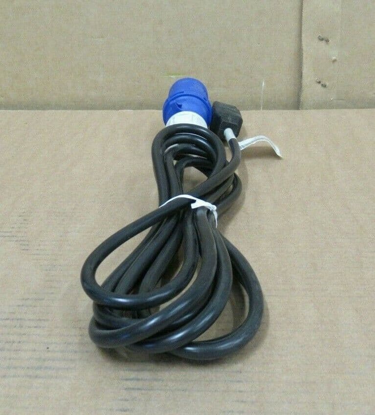 3M Meter IEC C19 To IP44 16A PCE Commando Blue Plug Power Lead Cable