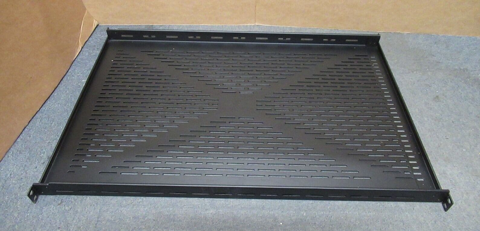 4 Post 1U 19" Adjustable Vented Rack Mount Universal Shelf 27" To 44"