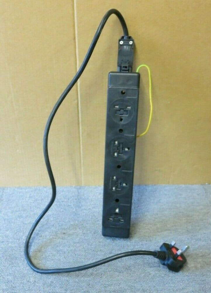 4 Way UK Outlets Under Desk PDU Power Module And Power Cable 230V 13A