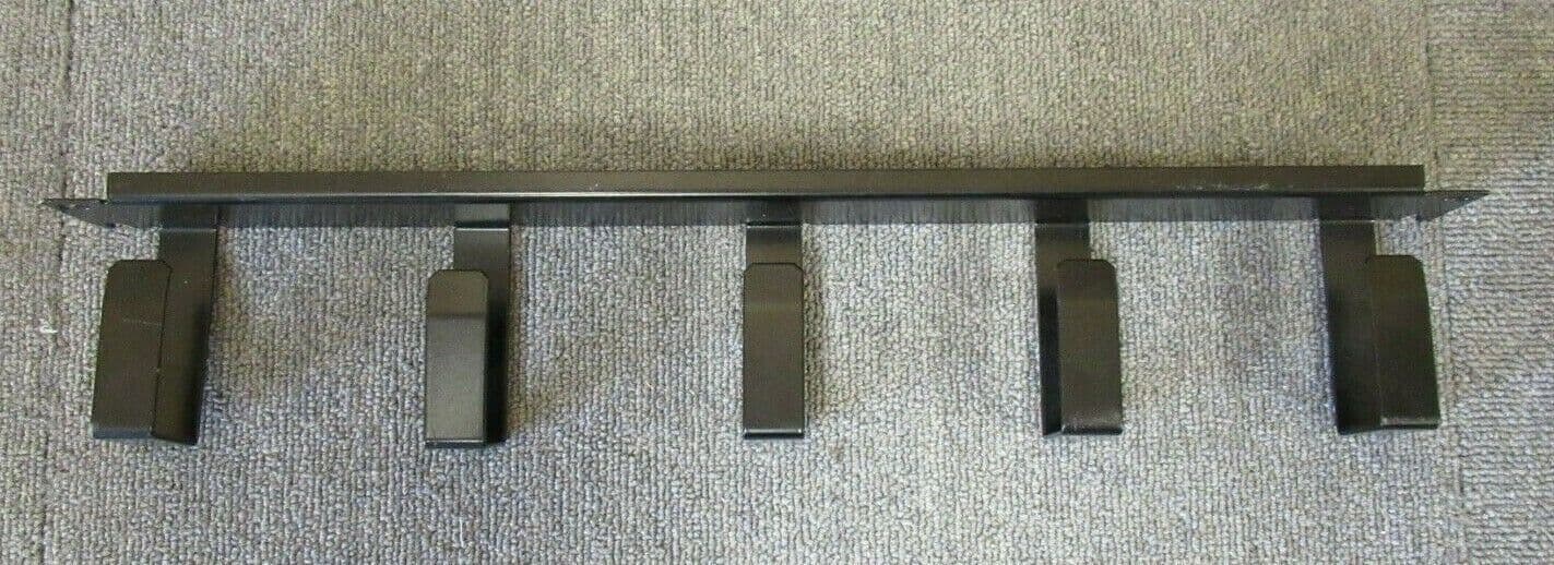 4 x Data Rack Cabinet Cable Tidy Bar 19" 1U Vertical Black 5 Ring / Hoops