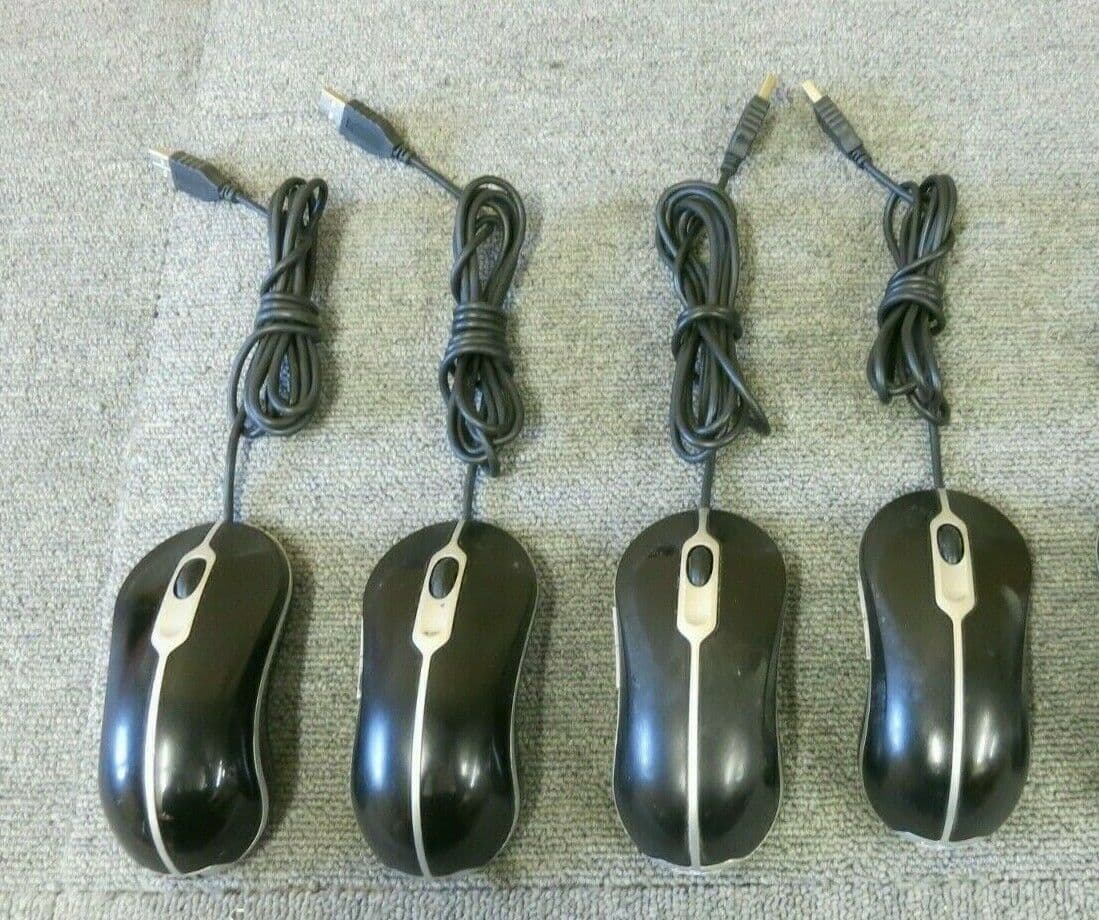 4 x Dell 0MY897 832205-0000 Black USB Wired 4 Button Optical Scroll ...