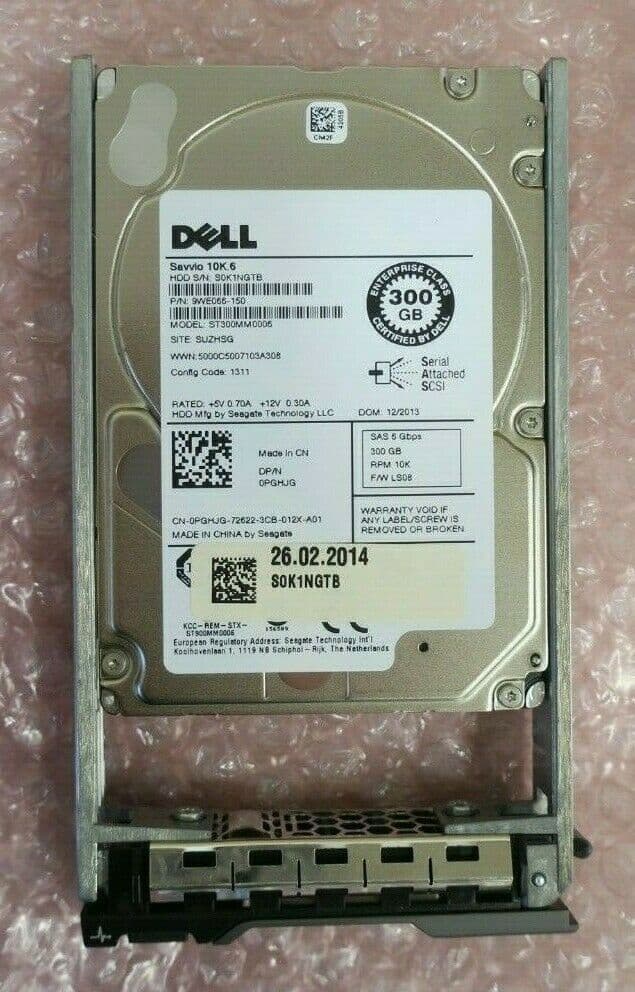 4 x Dell 300GB SAS 10k 6Gbps 2 5" Hard Drive PGHJG for Dell PowerEdge ...