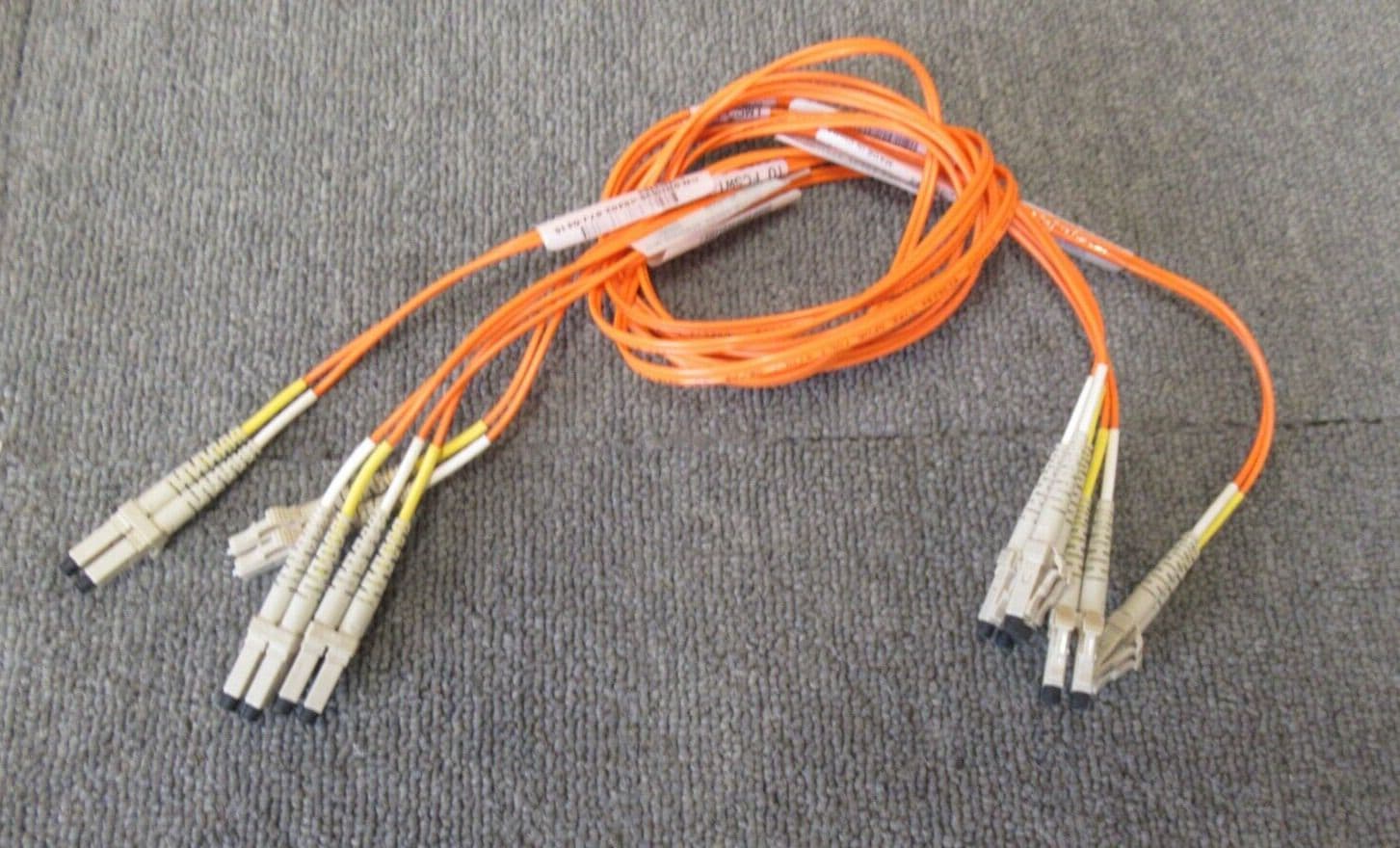 4 x Dell RH538 0RH538 1M Orange Multimode Duplex 50/125 LC To LC Fiber ...