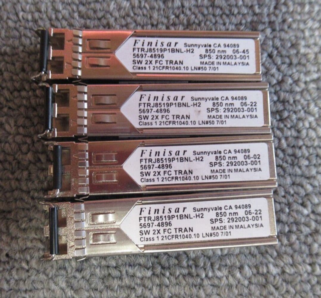 4 x Finisar FTRJ8519P1BNL-H2 2 125Gbps 1000Base-SX Multi-mode 850nm ...