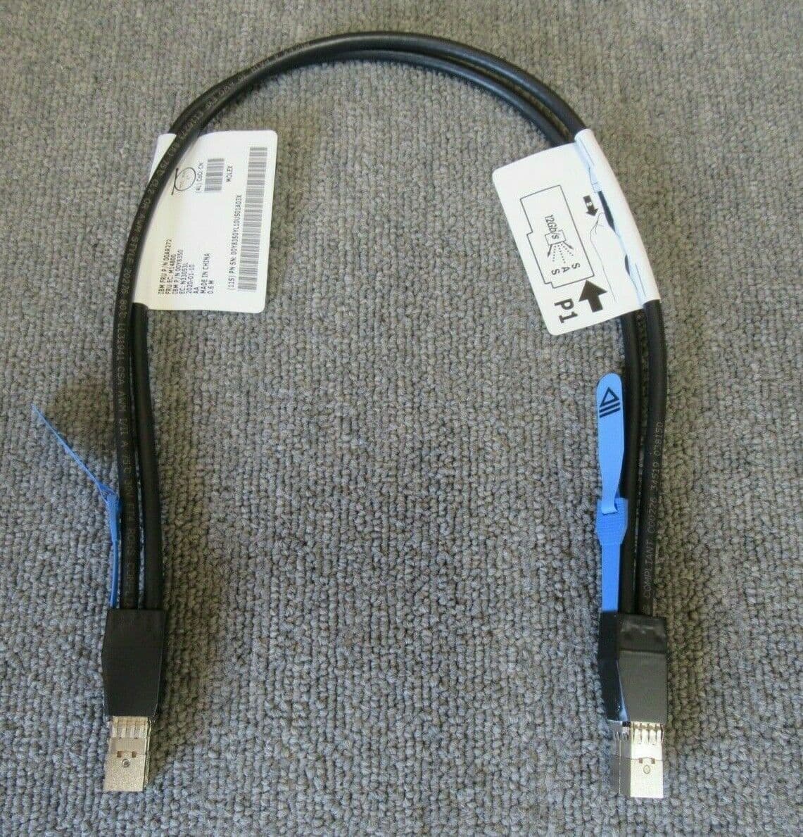 4 x IBM 00AR272 00Y8350 12 Gbps Mini-SAS HD To Mini-SAS HD SFF-8644 0 ...