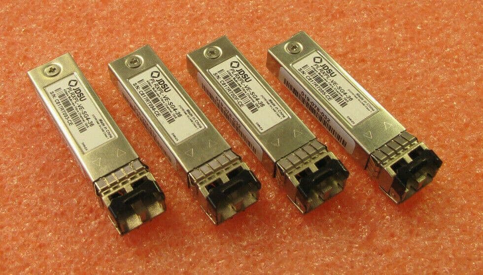 4 x JDSU 4GB Multi-Rate FC 850nm SFP Transceiver Module PLRXPL-VE-SG4-36