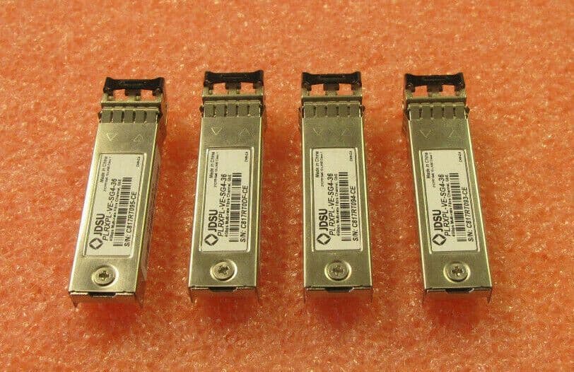 4 x JDSU 4GB Multi-Rate FC 850nm SFP Transceiver Module PLRXPL-VE-SG4-36