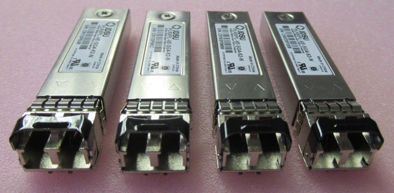 4 x JDSU 4GB Multi-Rate FC 850nm SFP Transceiver Module PLRXPL-VE-SG4-62-N