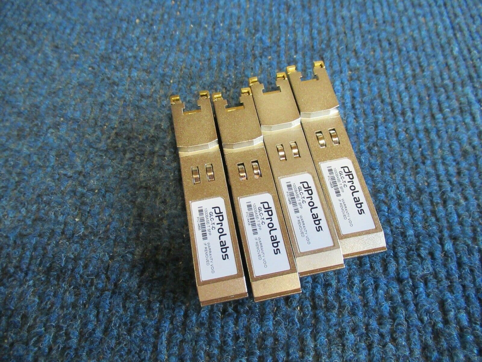 4 x Prolabs Cisco GLC-T-C 1Gbps 1000Base-T Copper RJ45 SFP Transceiver ...