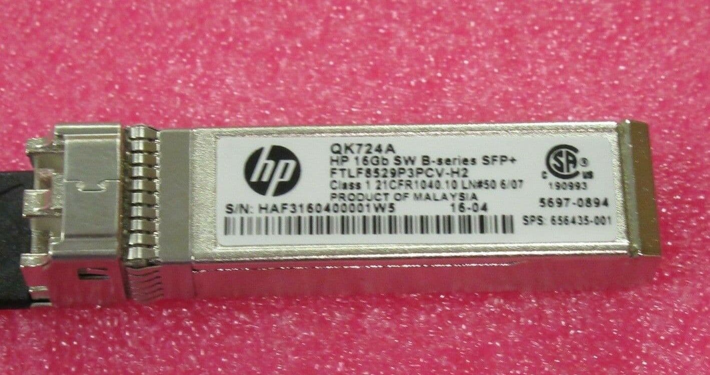 48 x HP B-Series QK724A 656435-001 16GB 850nm SFP FC SW Transceiver Module