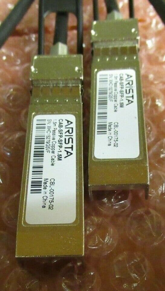4x Arista CAB-SFP-SFP-1 5M CBL-00175-02 1 5M 10GBase-CU SFP DAC Passive ...