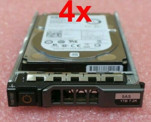 4x Dell 1TB 2 5 SFF SAS 6G 7 2K Hard Drive HDD 09W5WV 9W5WV ST91000640SS