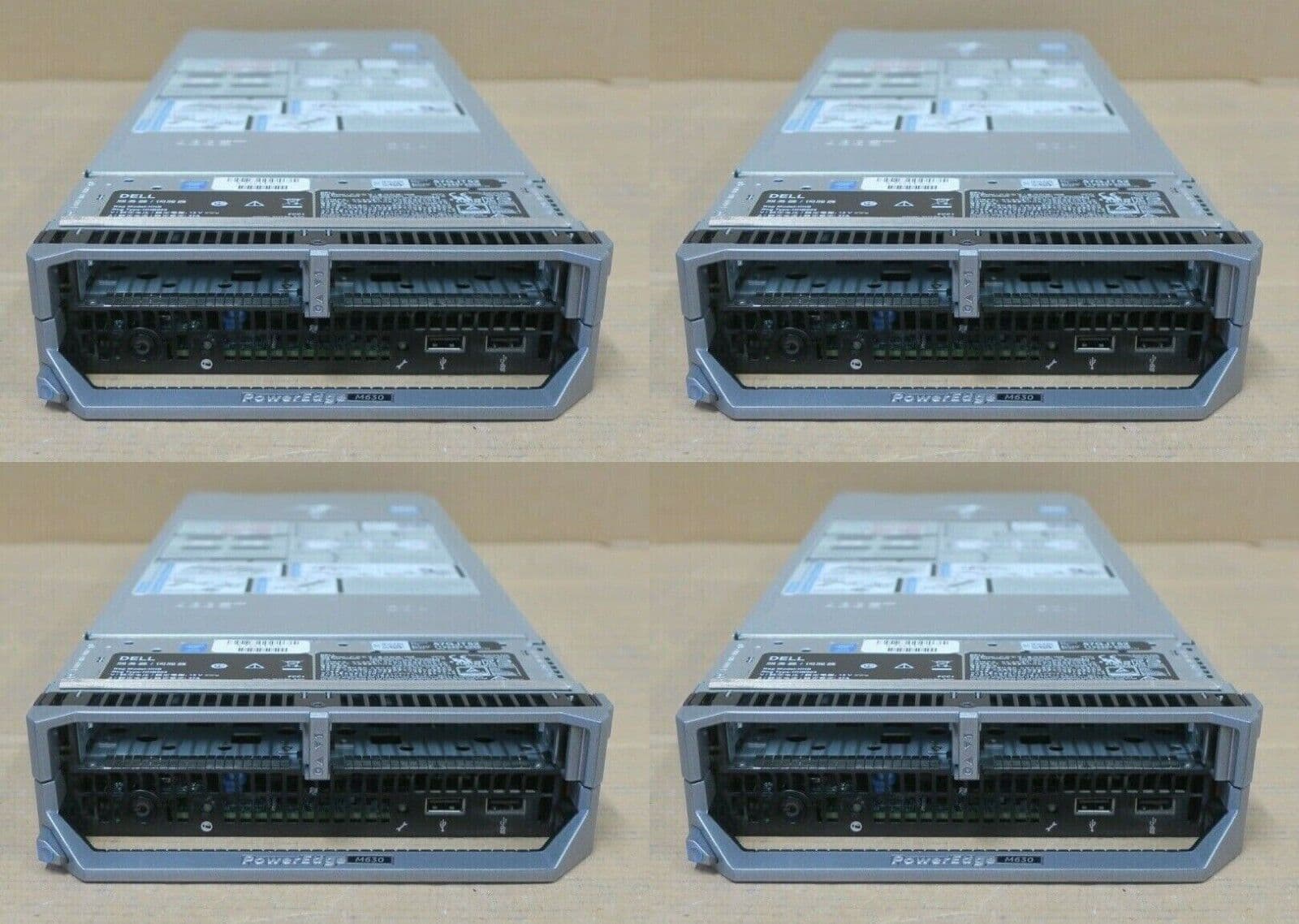 4x Dell PowerEdge M630 Blade Server CTO 2 x heatsinks Dual 10GB NDC