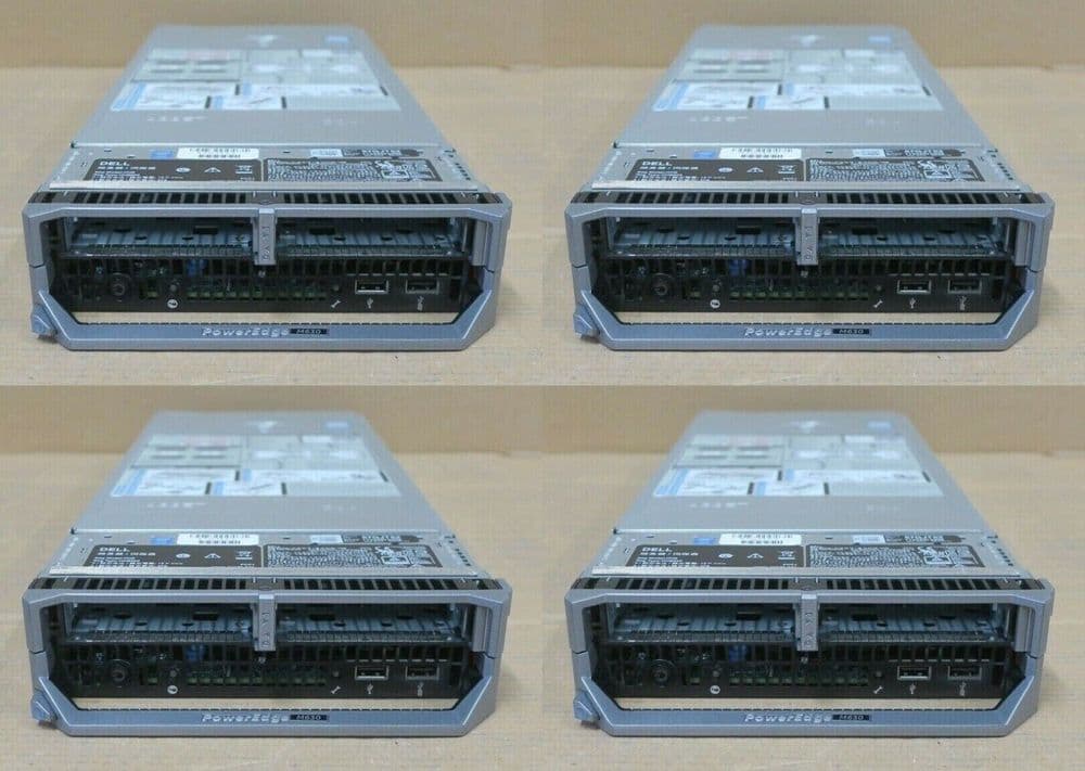 4x Dell PowerEdge M630 Blade Server CTO 2 x heatsinks Dual 10GB NDC