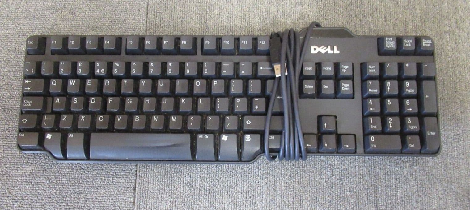 5 x Dell RT7D50 W7657 0W7657 USB Wired Black 104-key UK QWERTY Standard ...