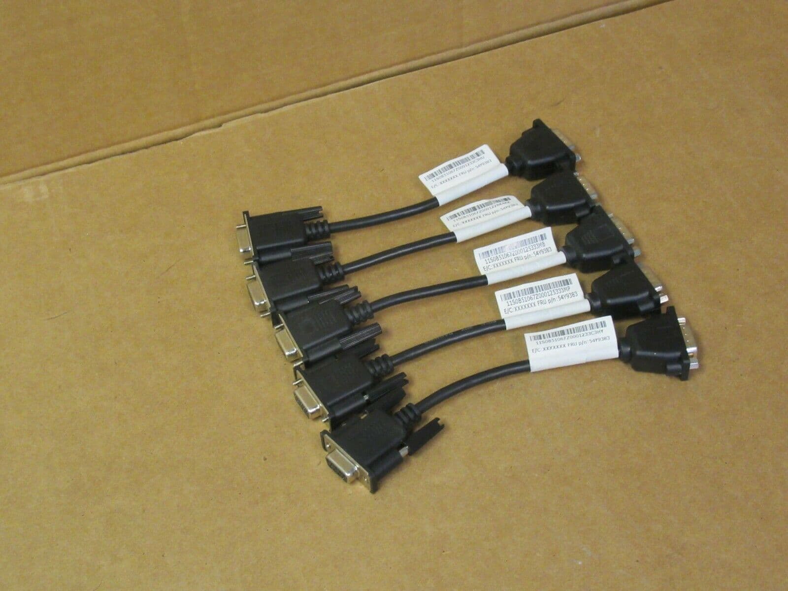 5 x Lenovo 54Y9383 - 9-pin Male to 9-pin Female Serial Extension Joiner ...