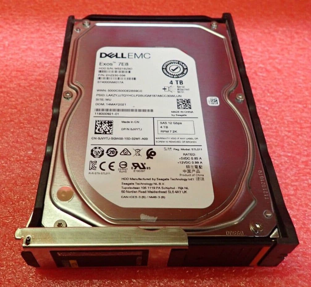 5 x New Dell EMC Data Domain DS60 4TB 7 2K SAS 6/12G 3 5" JVYTJ ...