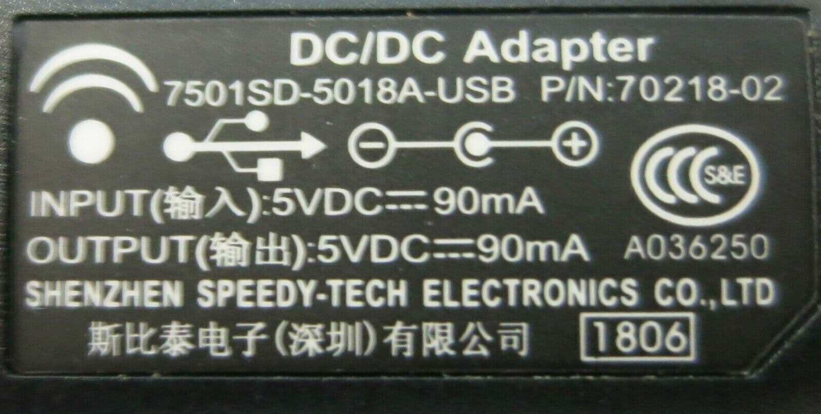 5 x Plantronics 75015D-5018A-USB / 70218-02 USB to 3 5mm Jack DC/DC Adapter