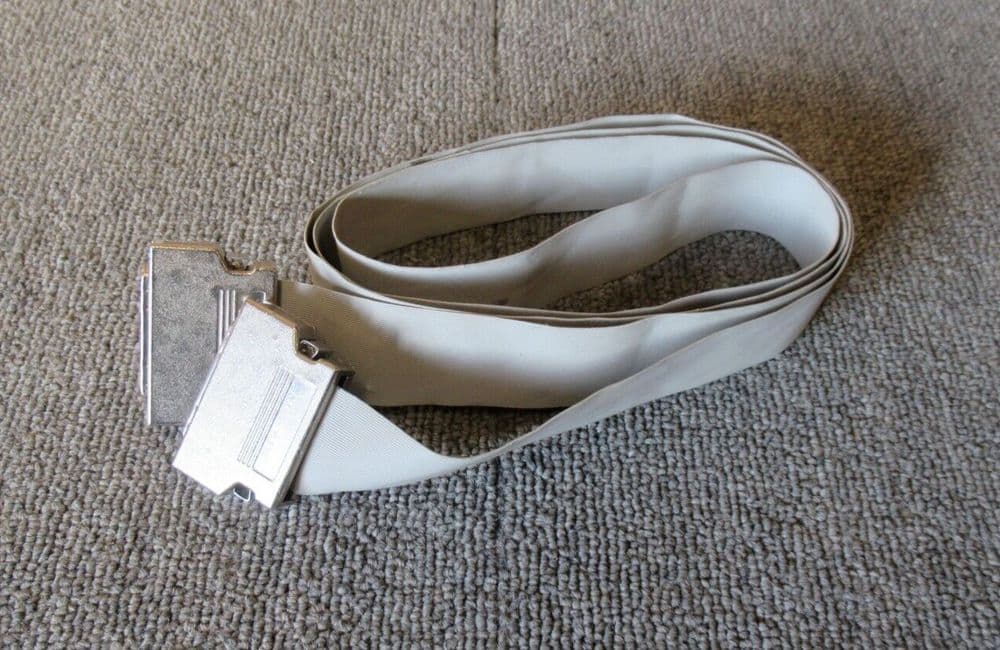 50-Pin SCSI Flat Cable 1 5M With 3M 10350 Metal Connectors Both Ends