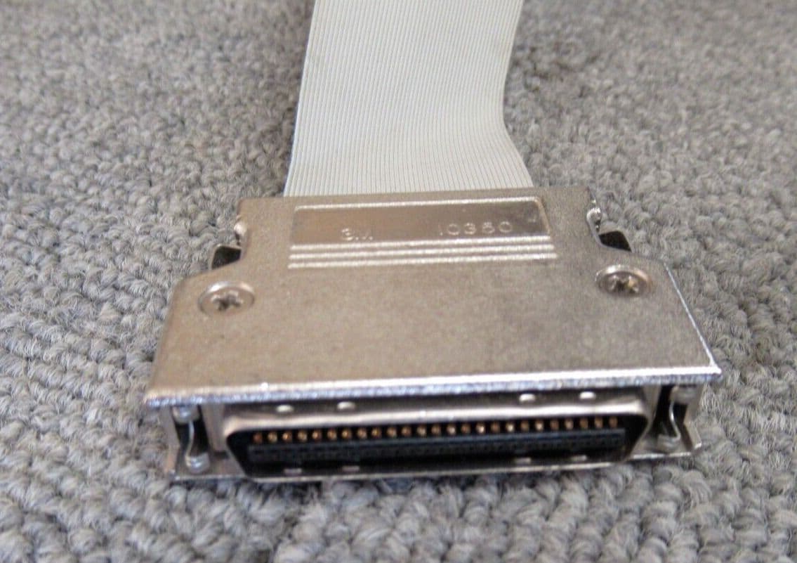 50-Pin SCSI Flat Cable 1 5M With 3M 10350 Metal Connectors Both Ends