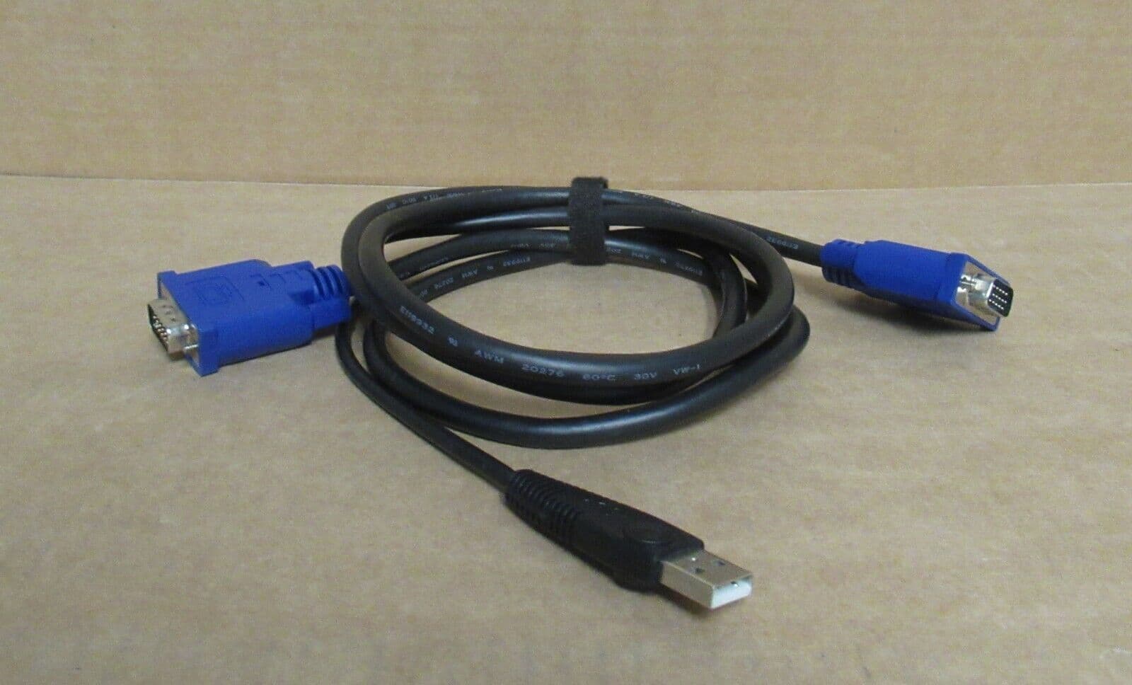 6 ft Ultra Thin USB VGA 2-in-1 KVM Cable 2x VGA Port 1x USB Port