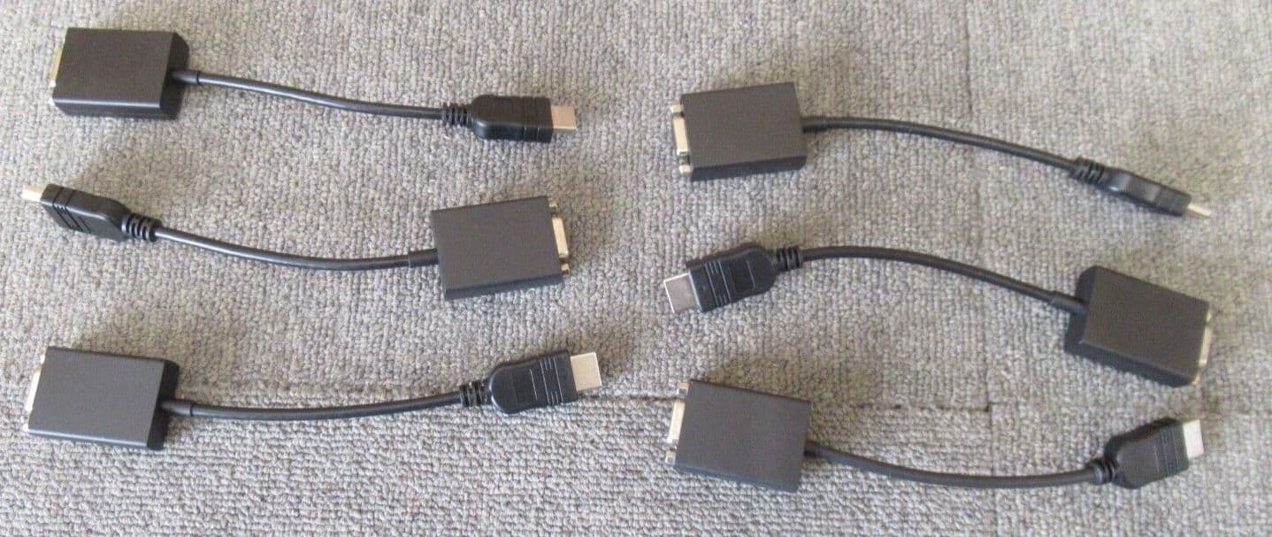 6 x Lenovo 03X7583 CH7101B-02 ThinkPad HDMI To VGA Monitor Adapter ...