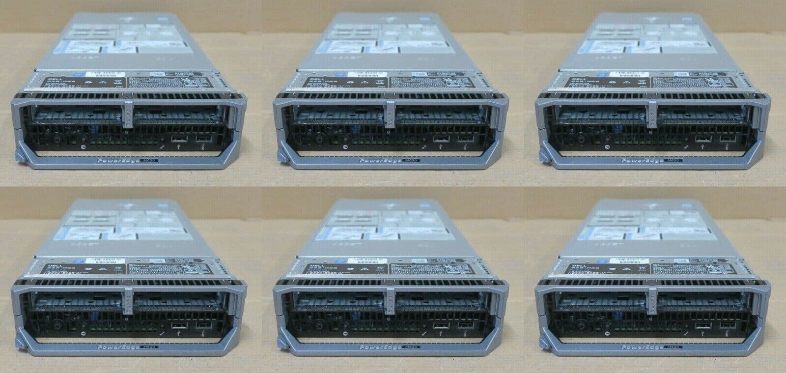 6x Dell PowerEdge M630 Blade Server CTO 2 x heatsinks Dual 10GB NDC