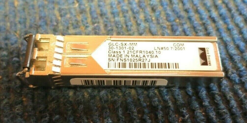 7 x Cisco 30-1301-02 GLC-SX-MM 1000Base-SX SFP Fibre Channel Transceiver Module