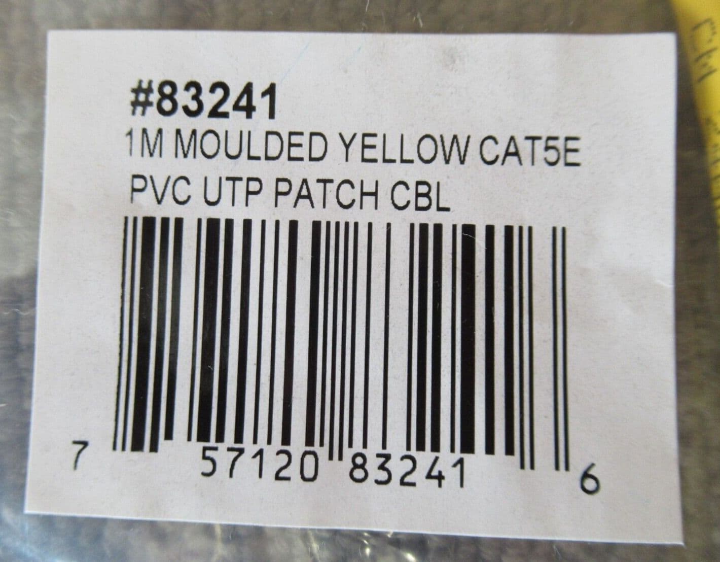 7 x New CablesToGo Ethernet RJ45 Male 1m 2m Cat5e Yellow UTP Patch Cable