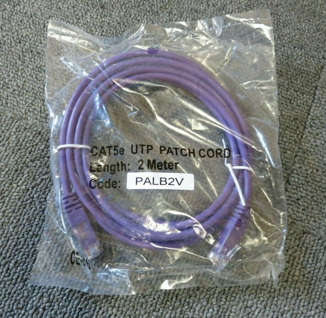 7 x New RJ45 Ethernet 2M Cat5e Purple UTP Patch Cable - P/N PALB2V