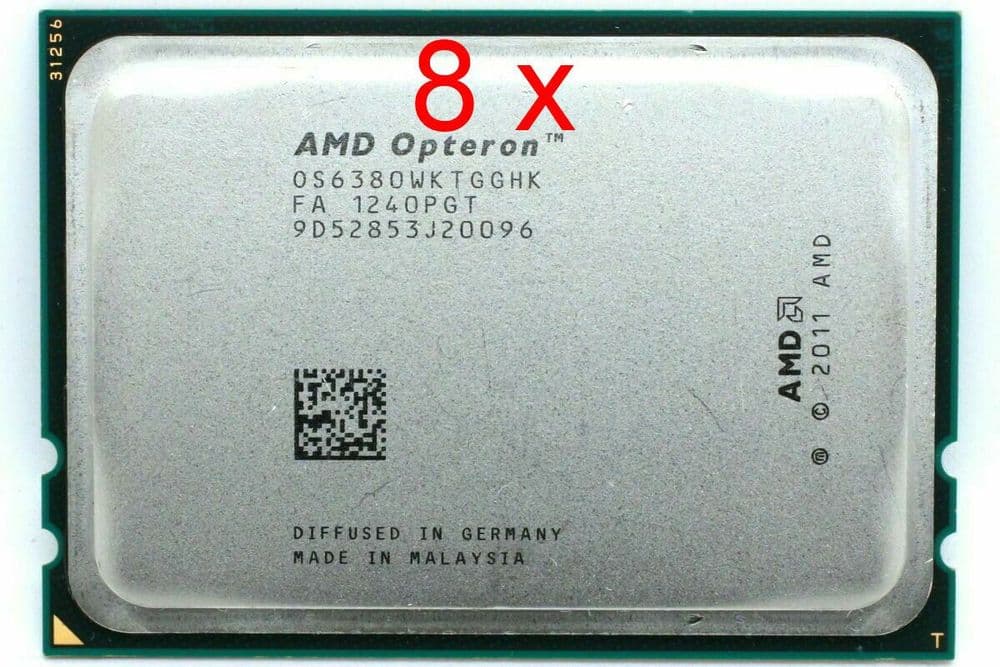 8 x AMD Opteron 6380 16 Core 2 5GHz 16MB Socket G34 CPU Processor ...