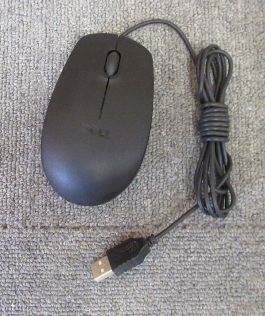 8 x Dell MS111-L HRG26 0HRG26 Black USB Wired 3-Button Optical Mouse