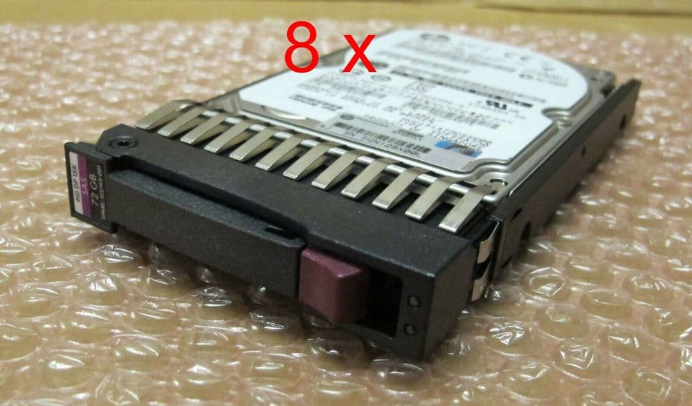 8 x HP 2 5" SAS 15K 72GB Dual Port DP - Hot-Plug Hard Drive HDD ...