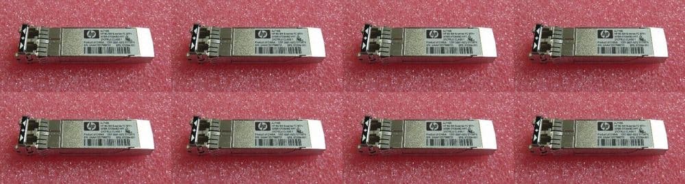 8 x HP AJ716B 8G 8Gbps FC B-Series SFP Transceiver AFBR-57D9AMZ-HP7 ...