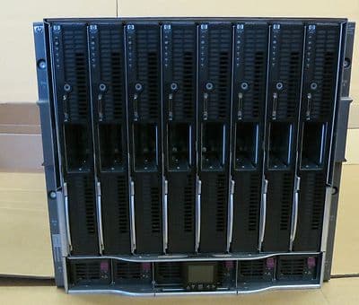 8 x HP ProLiant BL685c 32 x Dual-Core BL c7000 Blade Servers w chassis ...