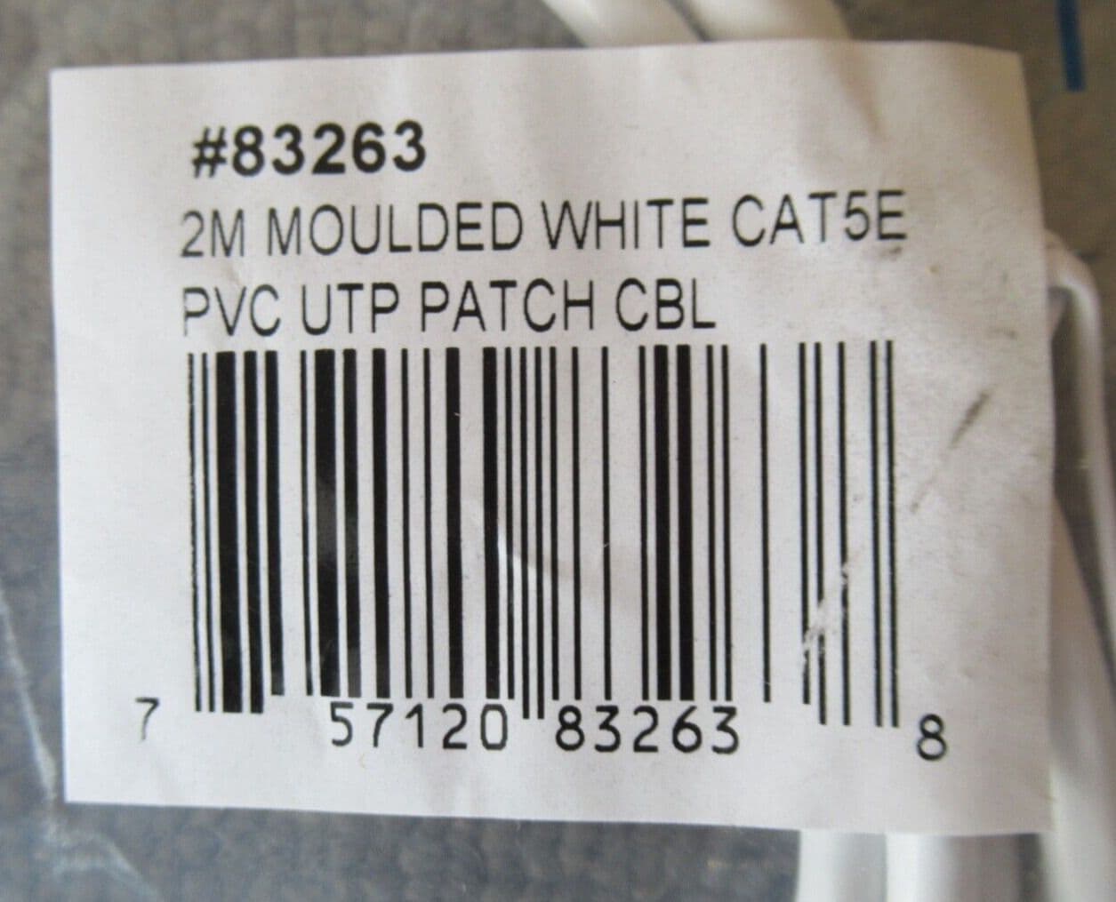 9 x New CablesToGo Ethernet RJ45 Male 1m 2m Cat5e White UTP Patch Cable