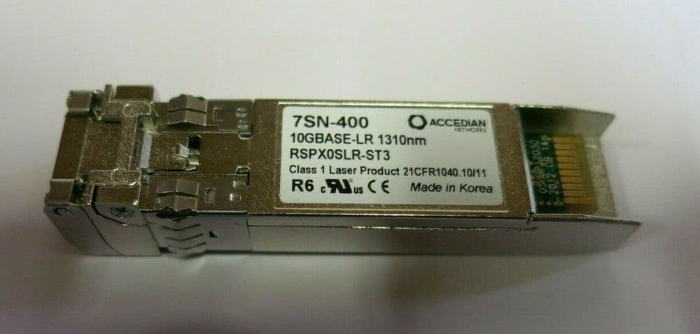 Accedian 7SN-400 RSPX0SLR-ST3 10GBASE-LR 10Gb/s 1310nm SFP Transceiver