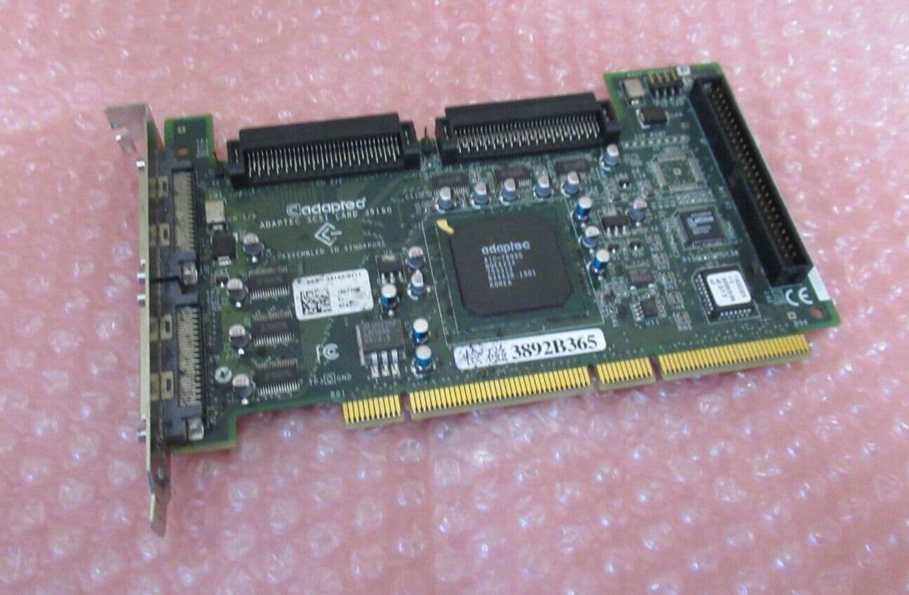 Adaptec 39160 0360MG SCSI U160 Dual Channel PCI Controller Card & Cable ...